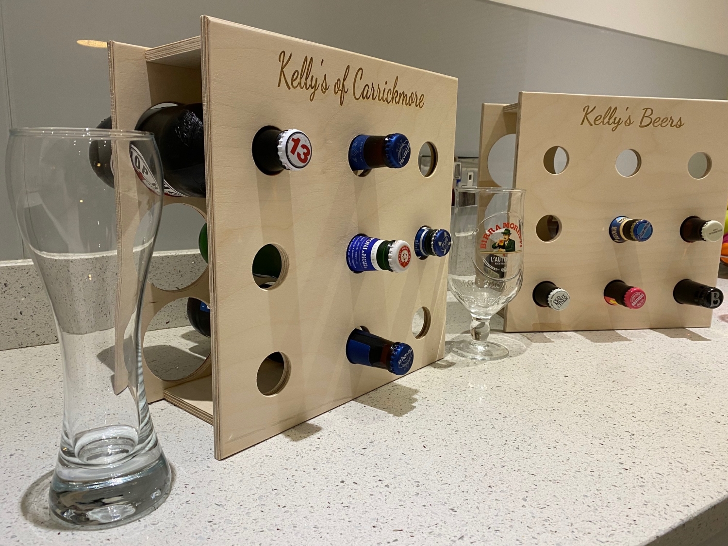 Craft Beer Bottle HolderCraft beer display - No9 Creations